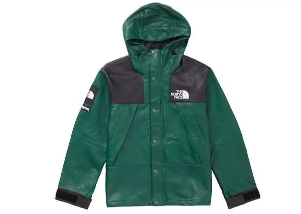 Supreme The North Face Leather Mountain Parka - Dark Green