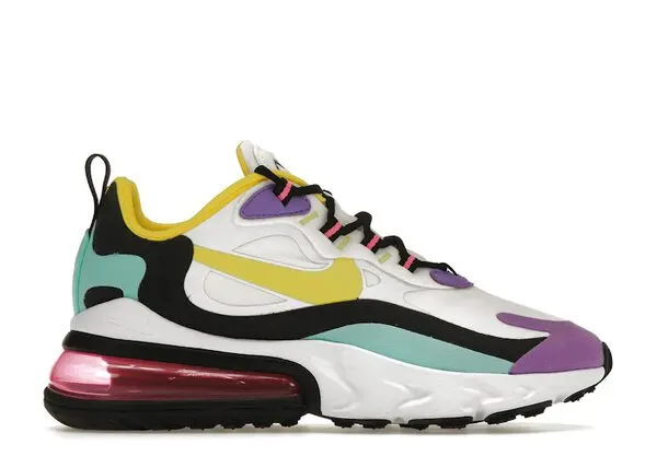Nike Max 270 React Geometric Art - White/black/bright Violet