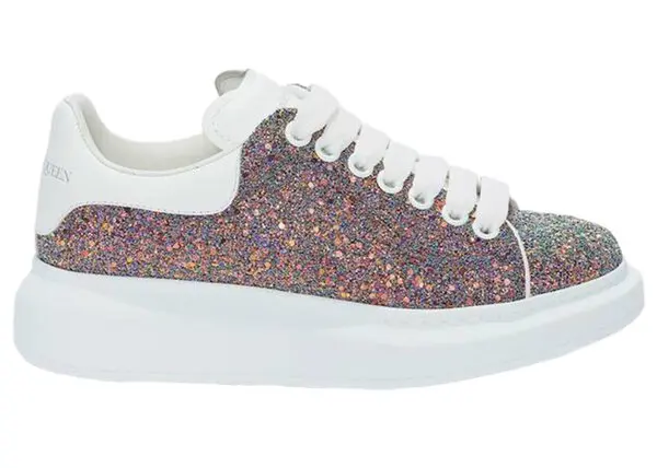 Alexander McQueen Oversized Glitter Sneakers - Multicolor