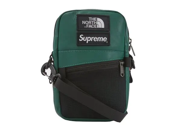 Supreme The North Face Leather Shoulder Bag - Dark Green