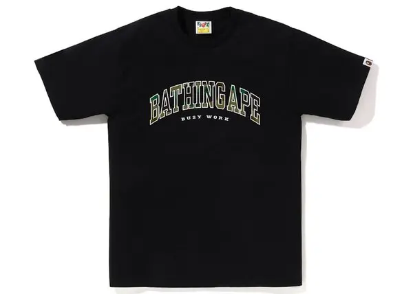 A BATHING APE 1st Camo Logo Tee Shirt - Black Green
