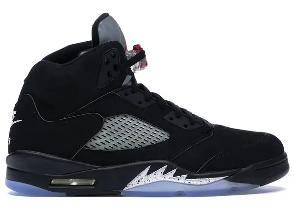 JORDAN 5 Retro Metallic Sneakers - Black/fire Red/metallic Silver