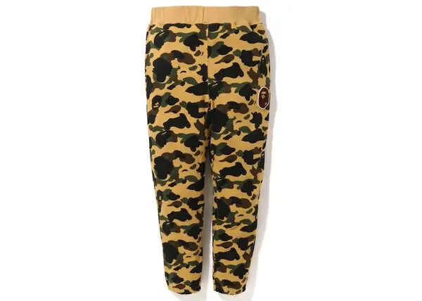 A BATHING APE 1st Camo Ape Head Patched Sweatpants - Yellow