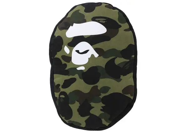 A BATHING APE 1st Camo Ape Head Cushion - Green