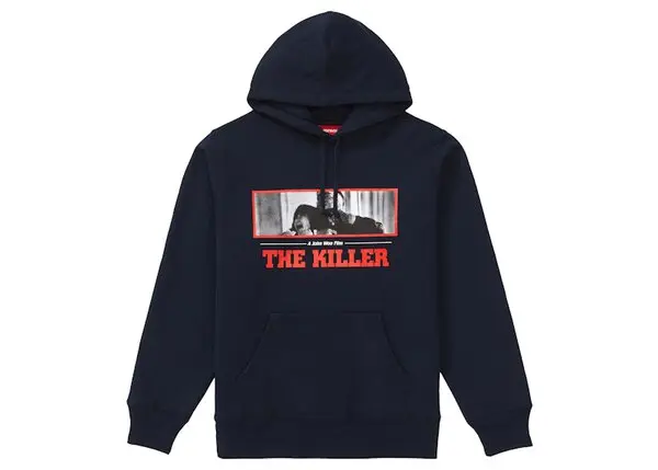 Supreme Printed Hooded Sweatshirt - Navy Blue