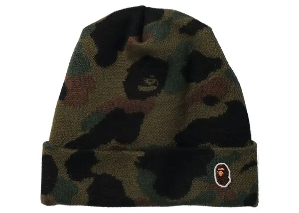 BAPE 1st Camo Knit Cap - Green