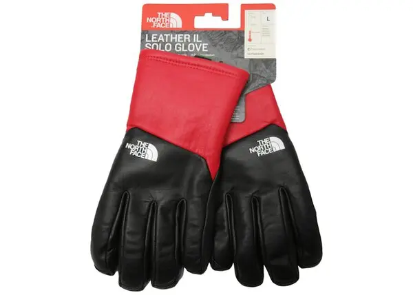 Supreme Leather Gloves - Red