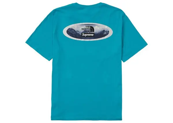 Supreme The North Face Mountains Tee Shirt - Teal