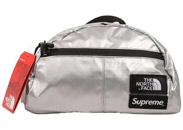 Supreme The North Face Metallic Roo Ii Lumbar Pack - Silver
