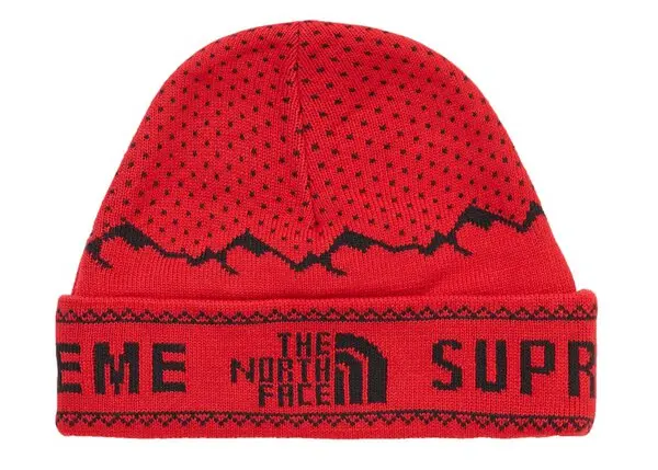 Supreme The North Face Fold Beanie - Red