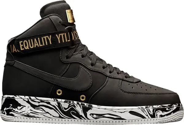 Nike Air Force 1 High Bhm Sneakers - Black/white/metallic Gold
