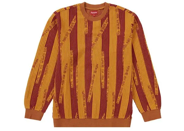 Supreme Textured Stripe Crewneck Sweatshirt