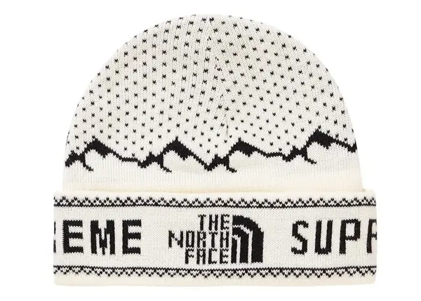 Supreme The North Face Fold Beanie - White