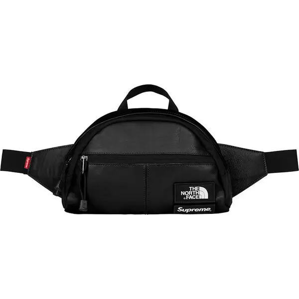Supreme The North Face Leather Roo Ii Lumbar Pack - Black