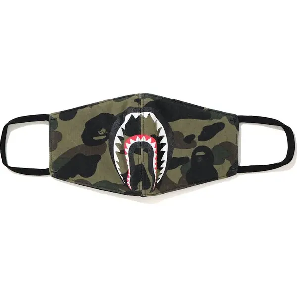 A BATHING APE 1st Camo Shark Face Mask - Green