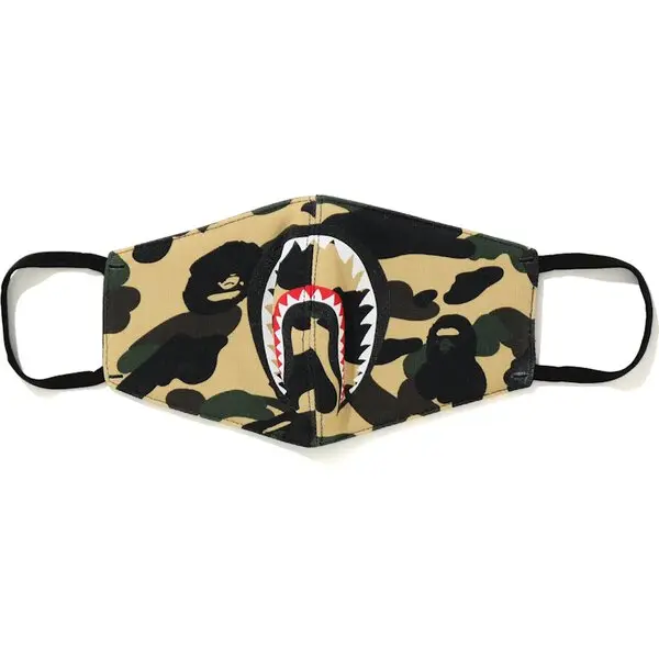 A BATHING APE 1st Camo Shark Face Mask - Yellow