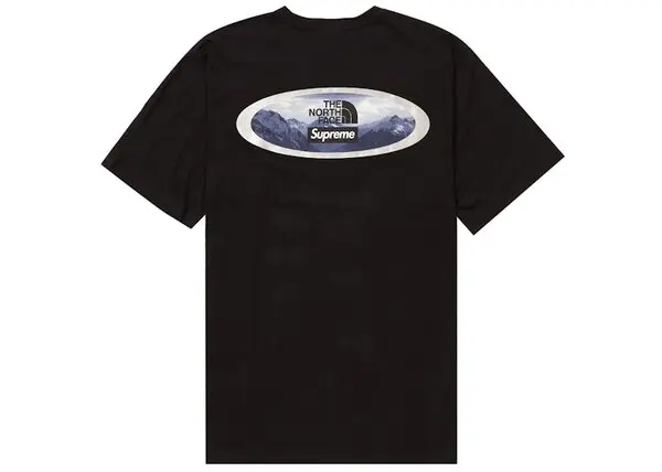 Supreme The North Face Mountains Tee Shirt - Black