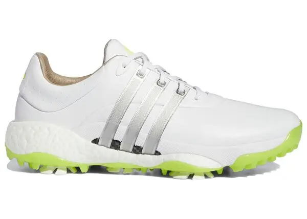 Adidas Tour360 22 Athletic Sneakers - Cloud White/silver Metallic/solar Slime