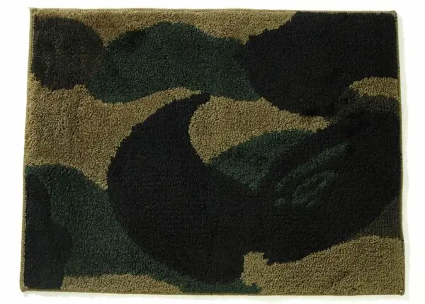 A BATHING APE Abc Camo Rug Mat - Green