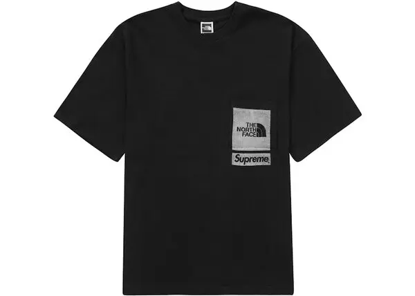Supreme The North Face Printed Pocket Tee Shirt - Black
