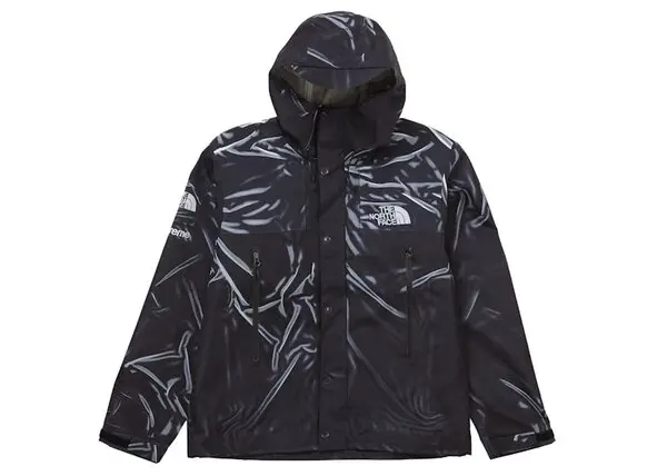 Supreme The North Face Printed Taped Seam Shell Trompe L'oeil Jacket - Black