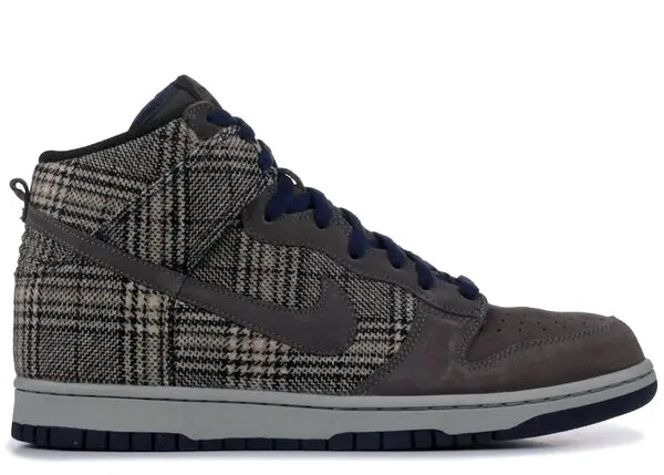 Nike Dunk High Premium Tweed Pack Sneakers - Mid Fog/mid Navy Blue/medium Grey