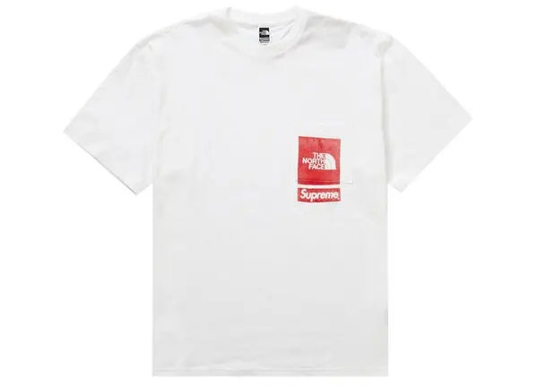 Supreme The North Face Printed Pocket Tee Shirt - White