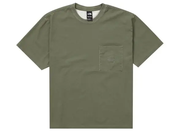 Supreme The North Face Pigment Printed Pocket Tee Shirt - Olive