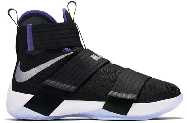 Nike Lebron Zoom Soldier Sneakers - Black/metallic Silver/court Purple