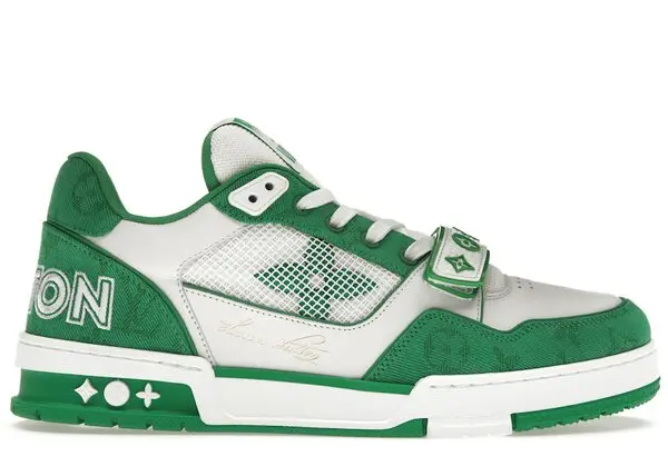 LOUIS VUITTON Monogram Denim Trainer - Green/white