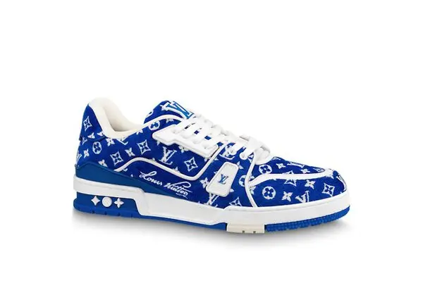 LOUIS VUITTON Trainer Monogram Textile - Blue/white