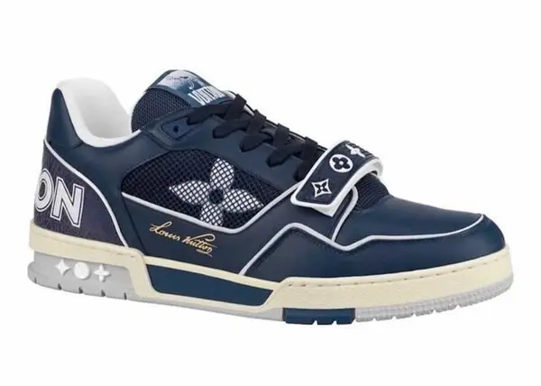 LOUIS VUITTON Trainer Mesh Sneakers - Navy Blue/white