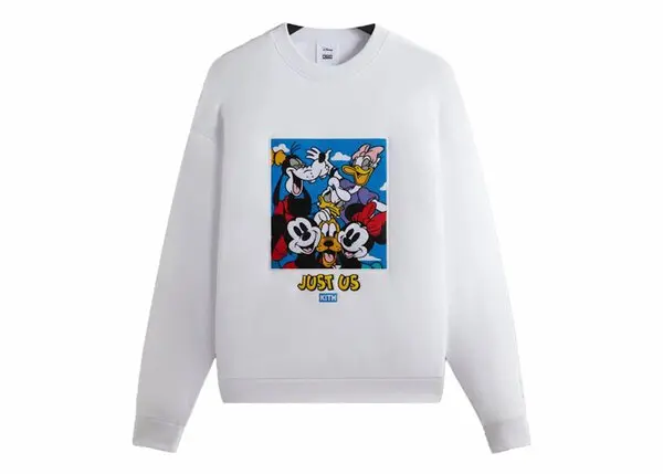 Kith X Disney Mickey & Friends Family Portrait Vintage Crewneck Sweatshirt - White
