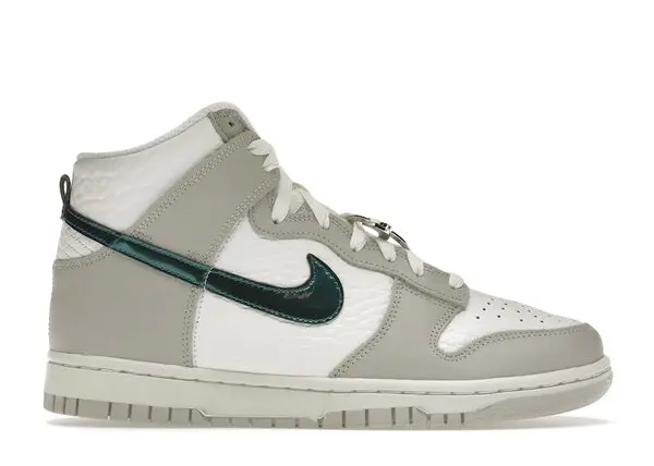 Nike Dunk High Fls - White/light Grey/teal Metallic