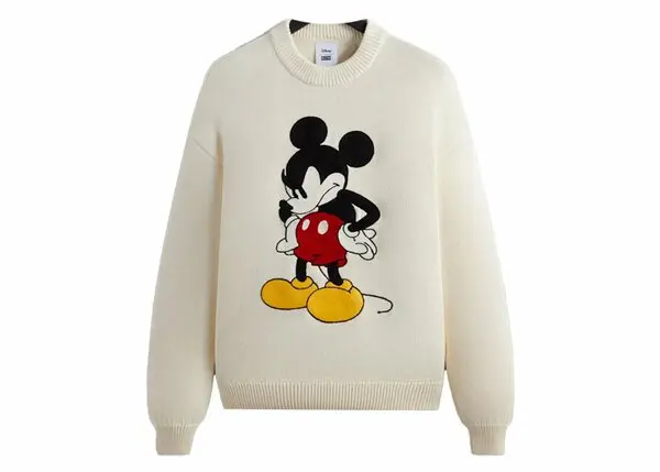Kith X Disney Mickey Crewneck Sweater - Sandrift