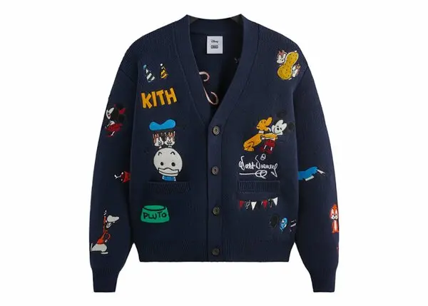Kith X Disney Mickey & Friends Chunky Yarn Cardigan - Nocturnal
