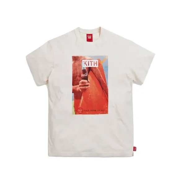 Kith X Cocacola Surfboard Vintage Tee Shirt - Ivory