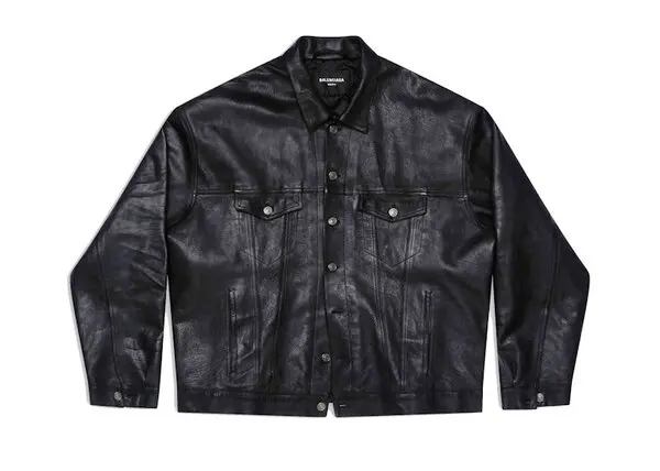 Balenciaga Leather Denim Jacket