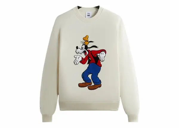 Kith X Disney Astonished Goofy Vintage Crewneck - Sandrift 