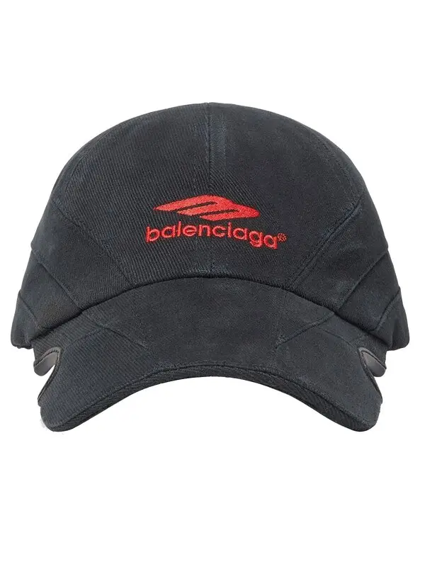 Balenciaga Logo-print Cap - Grey/red