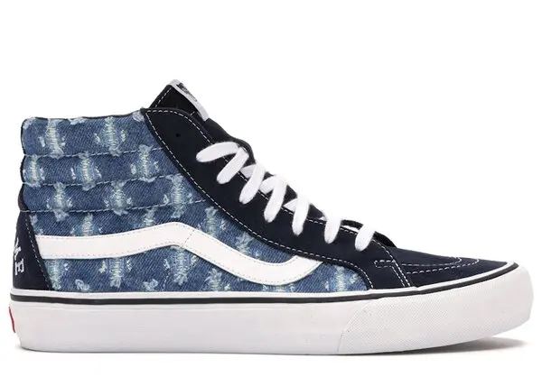 VANS Sk8-hi Supreme Hole Punch Sneakers - Blue/white