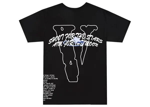 POP SMOKE X Vlone Tracklist Tee Shirt - Black