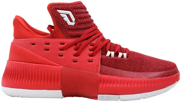 Adidas Dame 3in Sneakers - Power Red/ White Grey Two