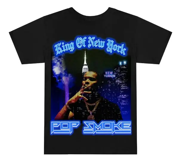 POP SMOKE King Of New York T-shirt - Black
