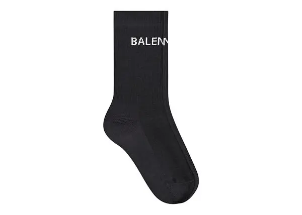 Balenciaga Logo Socks - Black/white