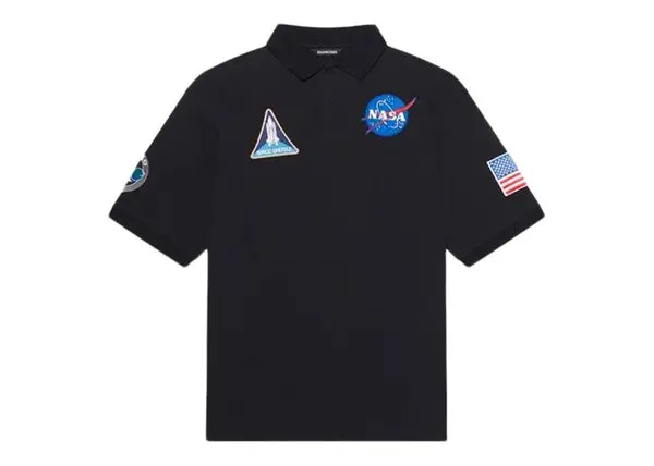 Balenciaga Nasa Space Patch Polo Shirt