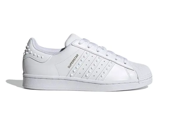 Adidas Superstar Studded Sneakers - Cloud White/gold Metallic