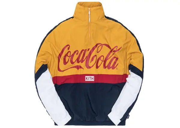 Kith X Coca-cola Quarter Zip Windbreaker - Navy