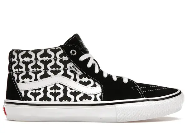 VANS Skate Grosso Mid Supreme Monogram Sneakers - Black/white