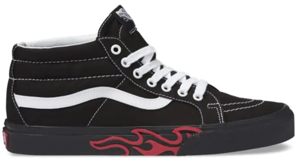VANS Sk8-mid Flame Cut Outin Sneakers - Black
